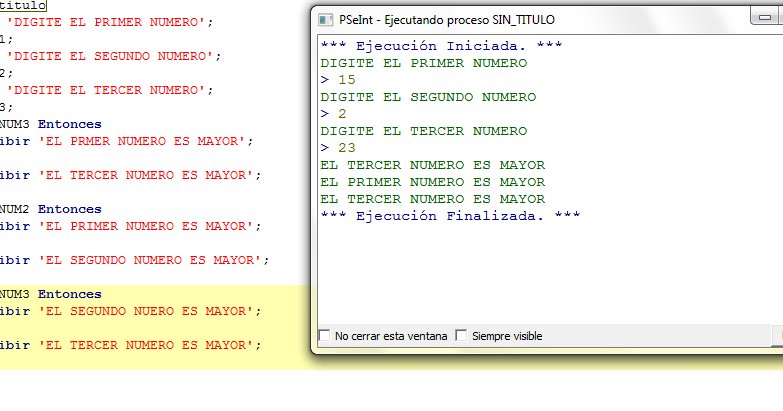 PROGRAMACIÓN DE SOFTWARE 1003: DETERMINAR EL MAYOR ENTRE TRES NUMEROS ...