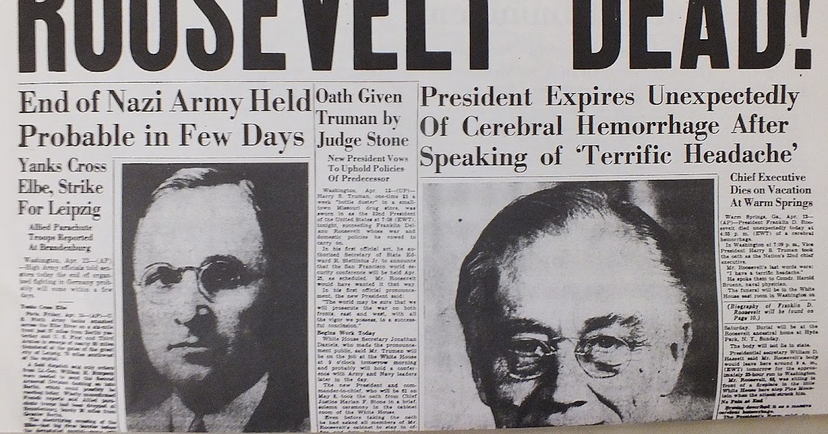 Vintage Johnstown: April 13, 1945: ROOSEVELT DEAD!