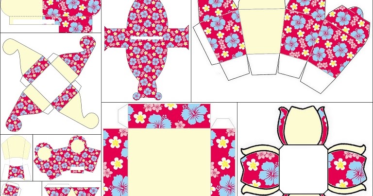 Hawaiian Party: Free Printable Boxes. - Oh My Fiesta! in english