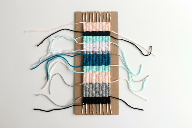 scraps of us : Cardboard loom weave...