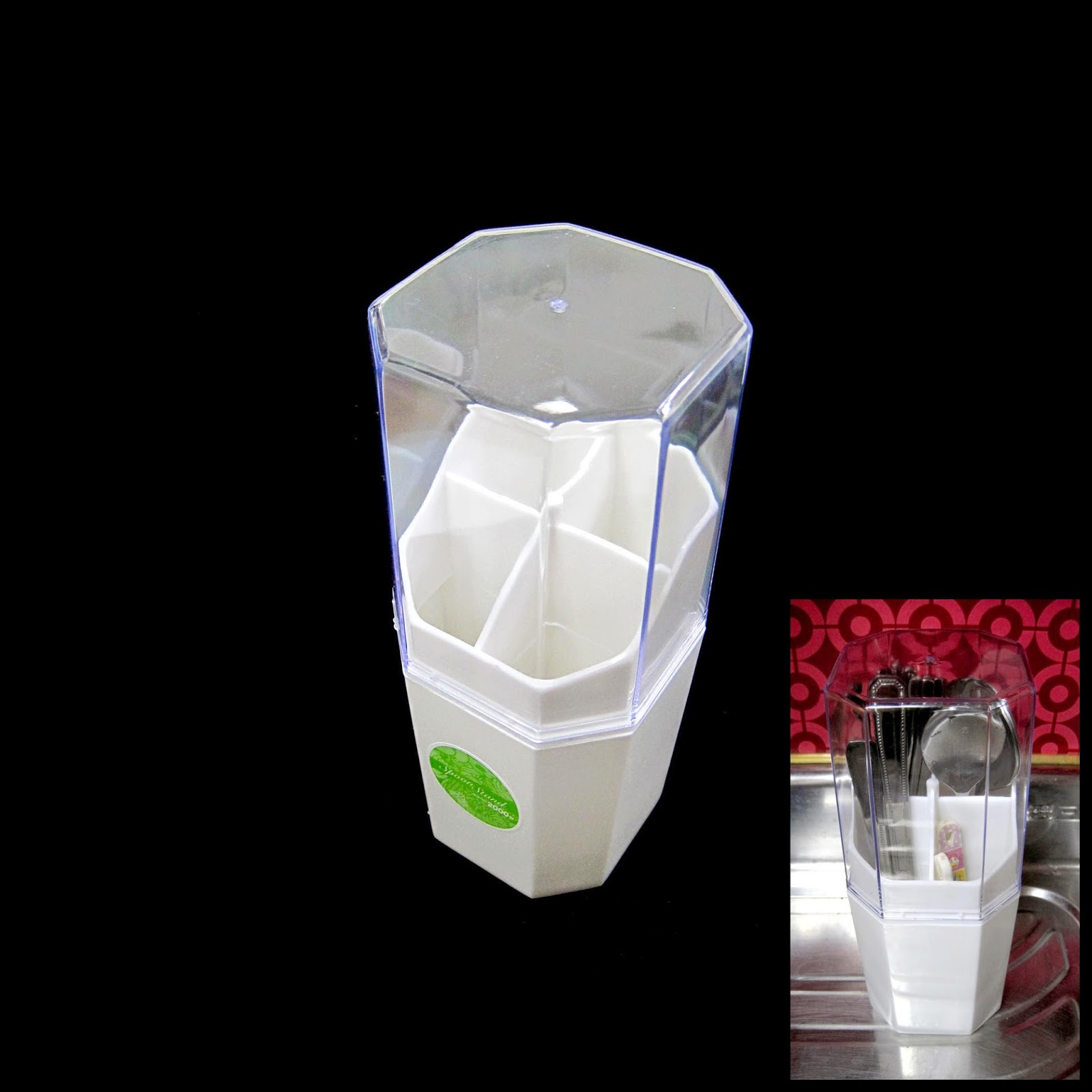 John Black Style's Korean Life: Hygienic 4 Divided Cutlery Stand Holder ...