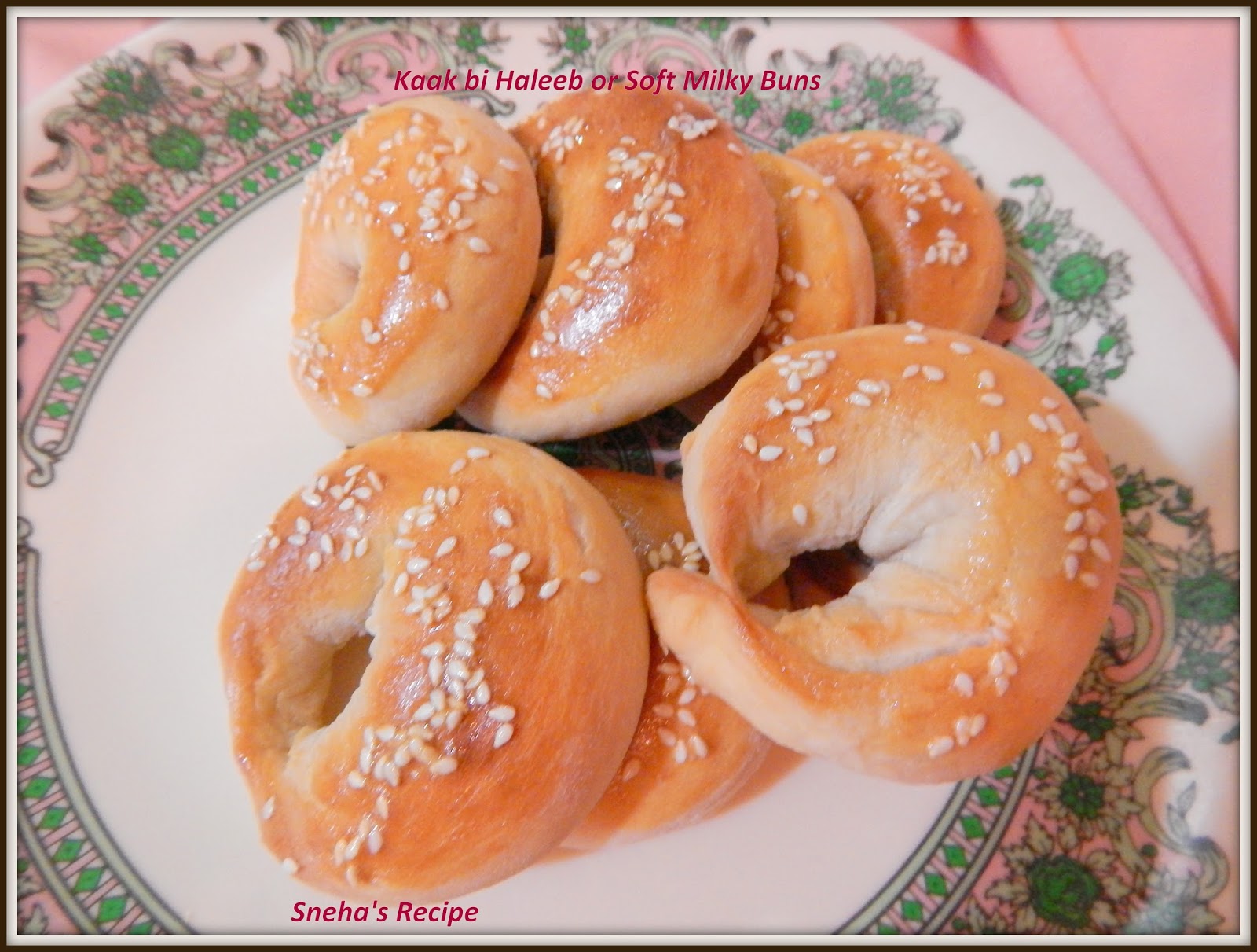 Kaak bi Haleeb or Soft Milky Buns - Sneha's Recipe