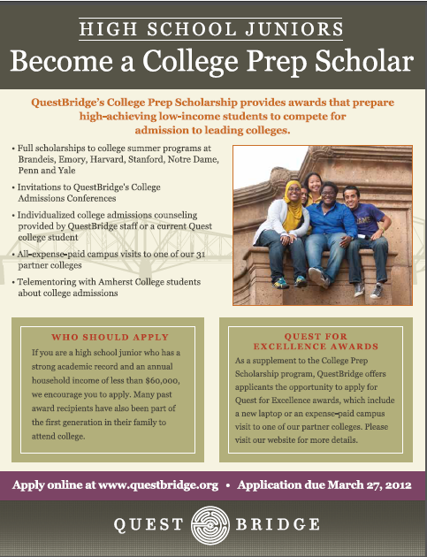 Resources for Undocumented Students: QuestBridge Scholarship for High ...