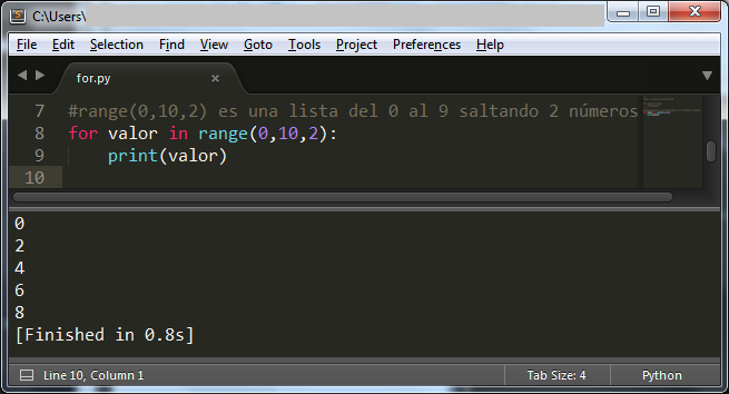 Programación, tecnología y seguridad: 13. Ciclo For en Python