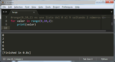 Programación, tecnología y seguridad: 13. Ciclo For en Python