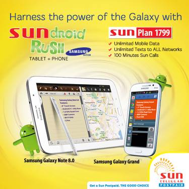 Sun Plan 1799: Get Both A Premium Samsung Galaxy Note 8.0 Wi-Fi And ...