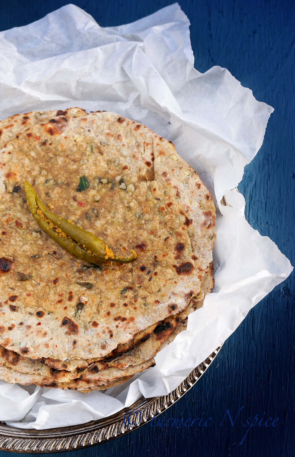 Turmeric n spice: Spelt Flour and Lentil Paratha/Flat Bread
