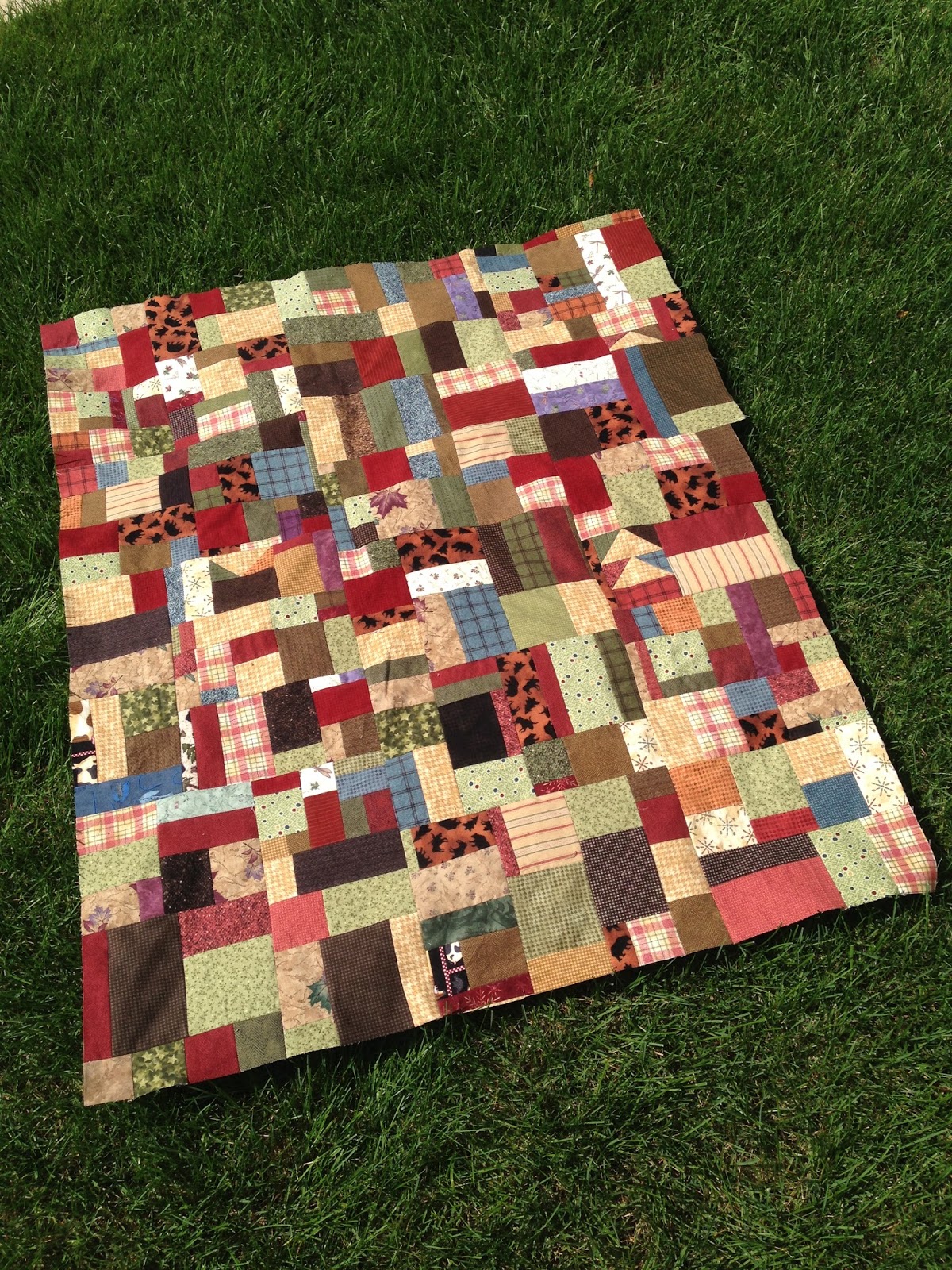 The Cozy Quilter: Flannel Vortex Quilt Top Done!