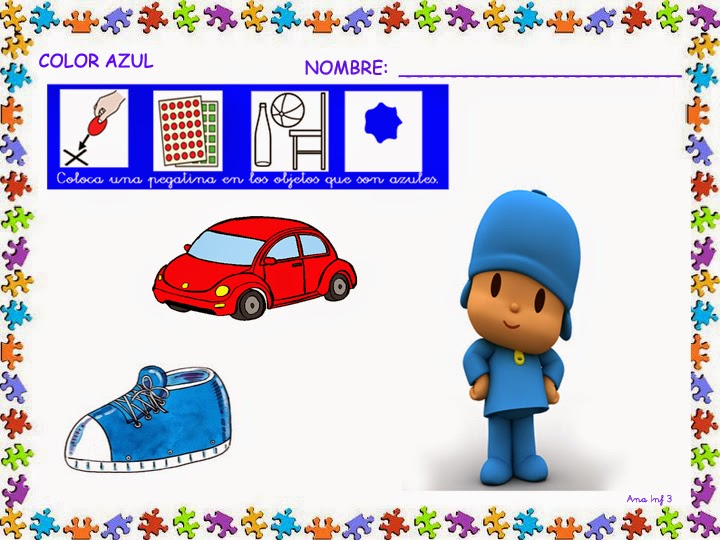 INFANTILES DE ANA V.: LOS COLORES: EL COLOR AZUL