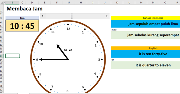 Belajar Membaca Jam dengan Excel