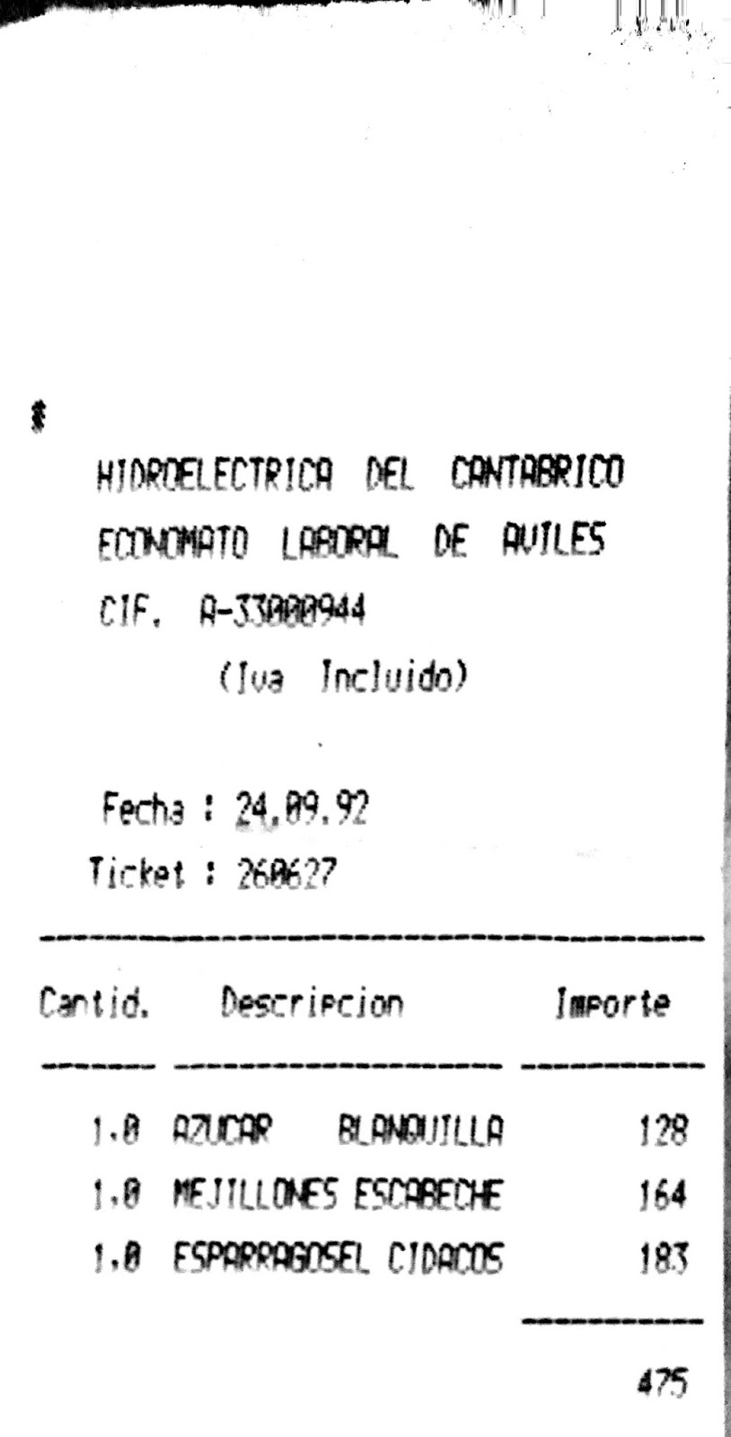 Electrogas.org: Recibo economato