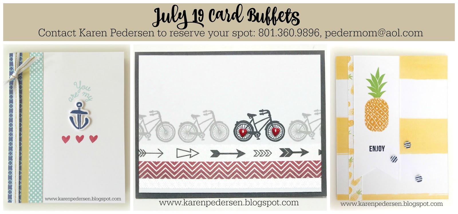 Karen Pedersen: Card Buffets on July 19!