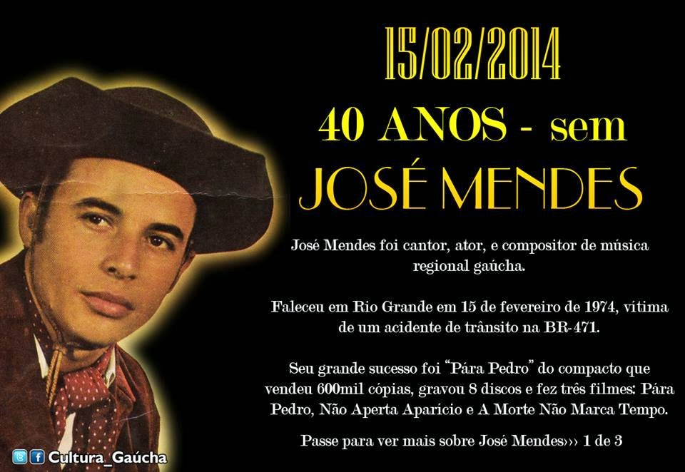Blog do Léo Ribeiro : 40 ANOS SEM JOSÉ MENDES