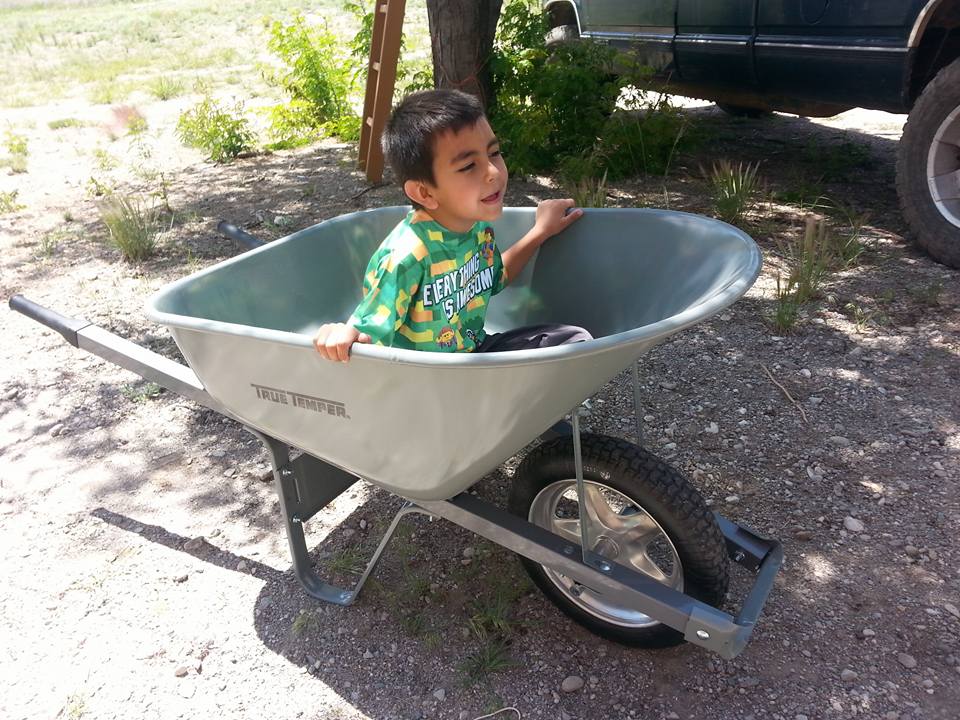 Wheelbarrows: Riding in a clean, new wheelbarrow