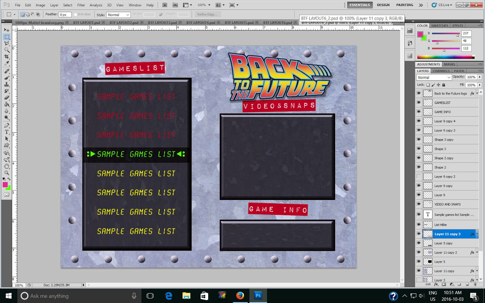Mala Layouts By Mike: Back To The Future MaLa Layout
