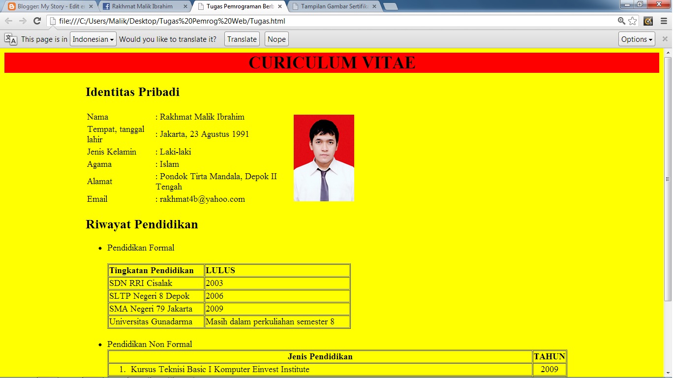 My Story Menghias Html Dengan Css
