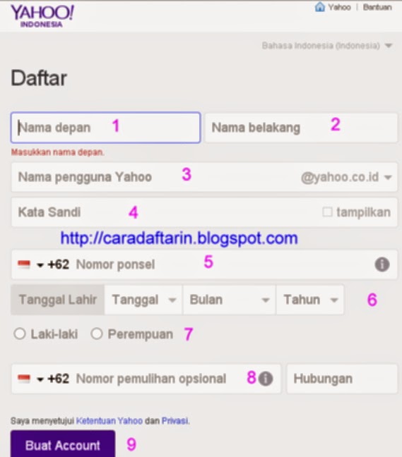 Daftar Email, Cara Buat Email Baru Yahoo Lengkap