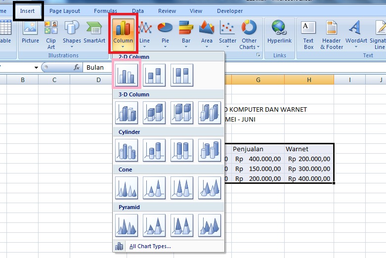 CARA MEMBUAT GRAFIK MS.EXCEL | SERBA KOMPUTER 21