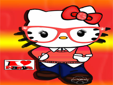 Duffy Draws: Nerdy Hello Kitty