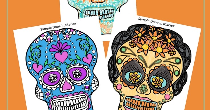 Art Sub Lessons: Art Sub Plan - STEAM/STEM - Symmetrical Sugar Skull