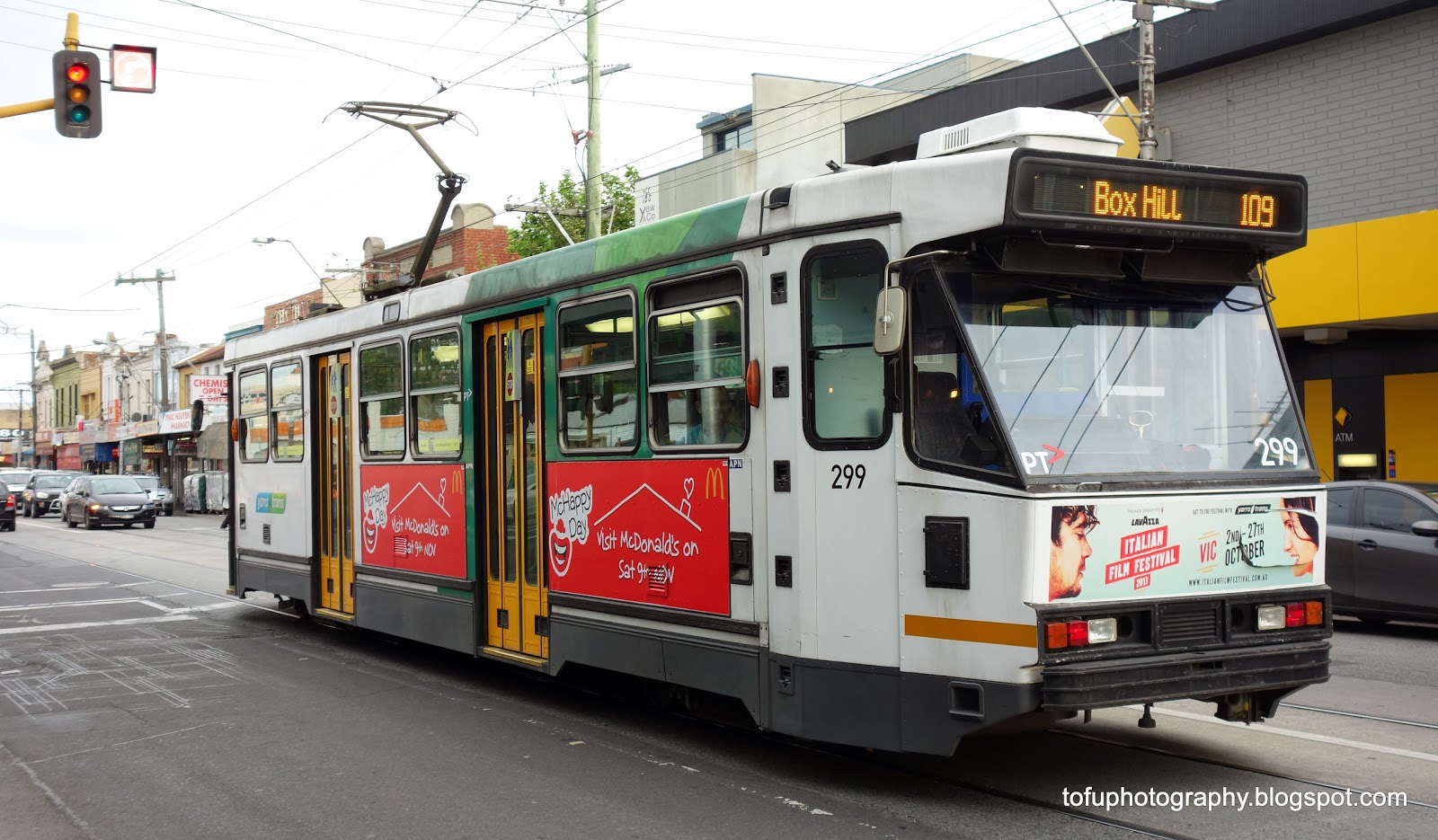 Tofu Photography: A tram on Victoria Street, Richmond, Melbourne
