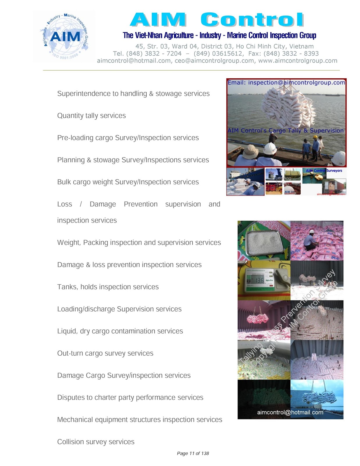Loading Supervision and Inspection: Inspection during loading operation