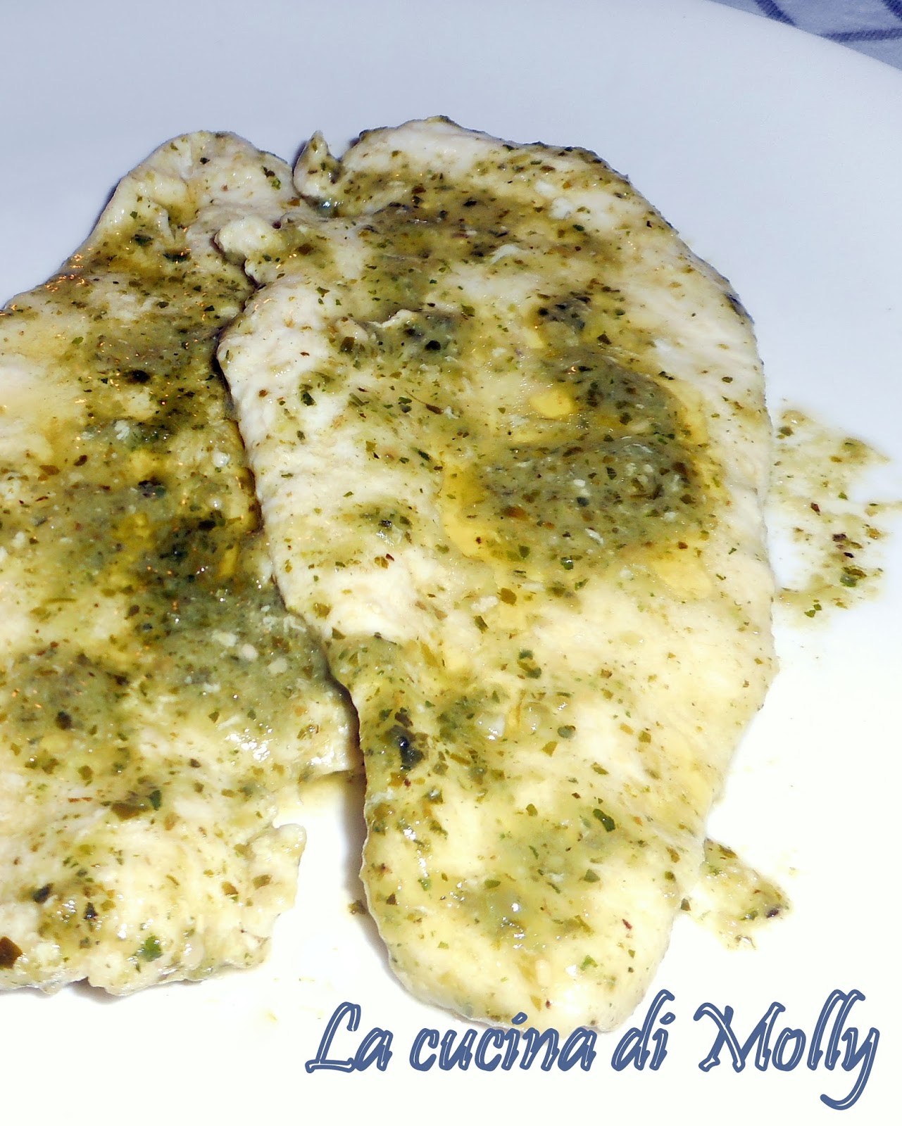 La cucina di Molly: SCALOPPINE DI POLLO AL PESTO DI BASILICO