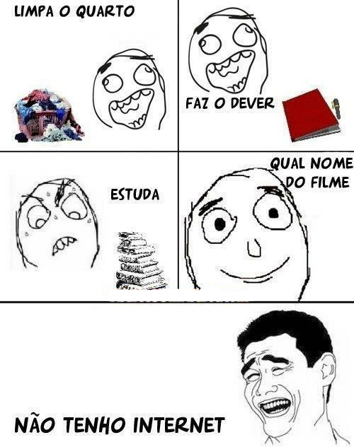Top Tirinhas: Estou sem internet.