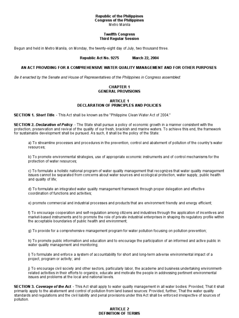 ra 9275 - philippin news collections