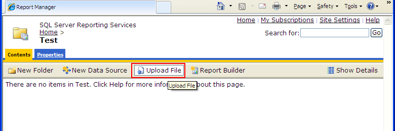 SSRS: Uploading Report FIle (.rdl) to Report Server