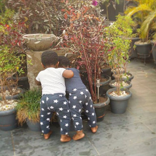 Adorable photos of TY Bello's twin boys