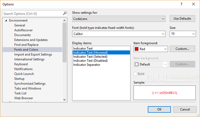 Here's how to change Codelens Indicator style in Visual Studio