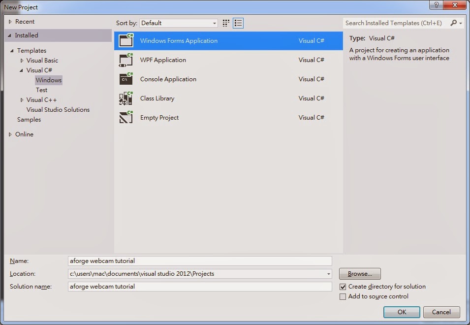 vince 學習筆記: C# webcam snapshot and save image to bitmap using aforge