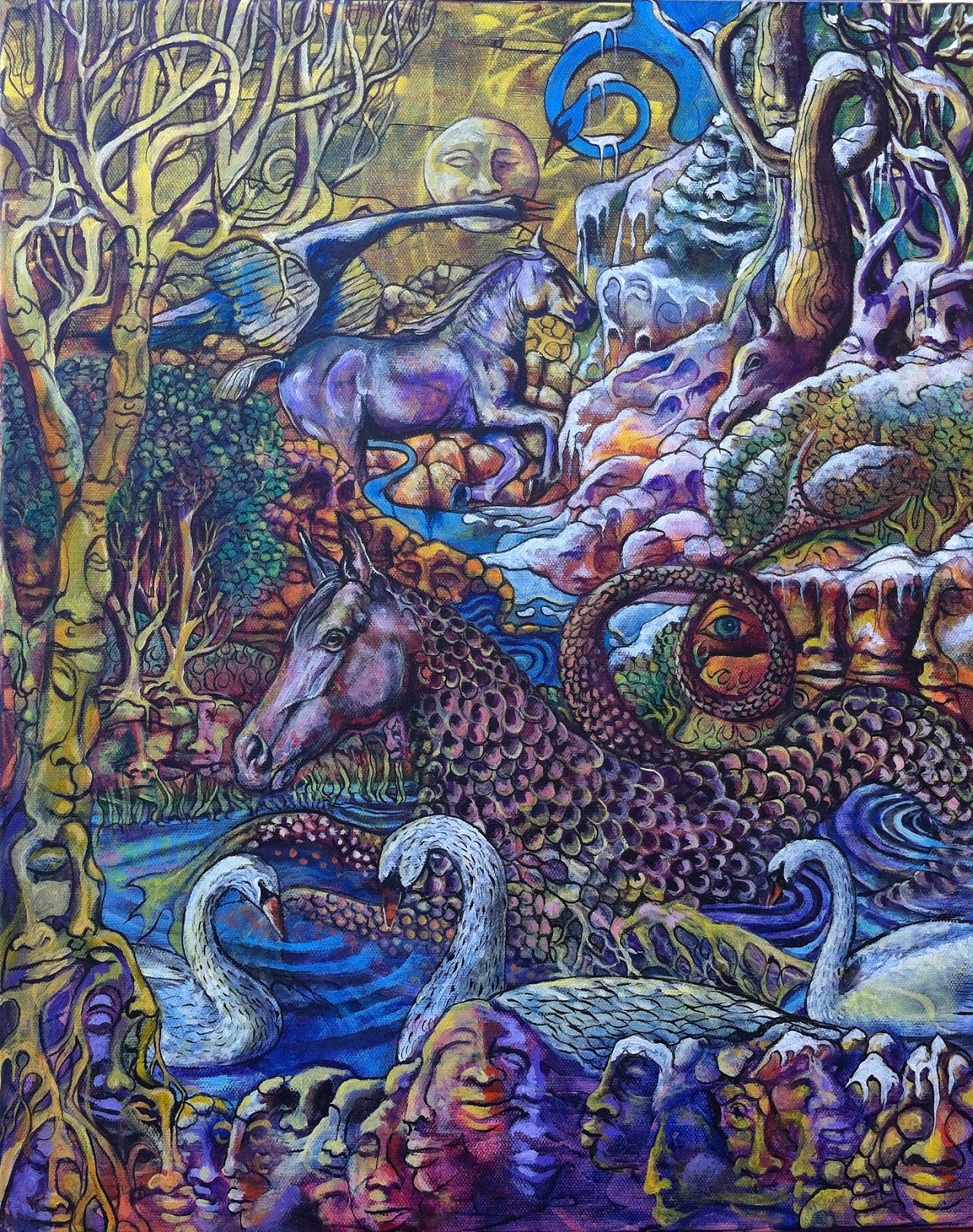 Lytle: "Kelpie" acrylic painting by Joe Lytle