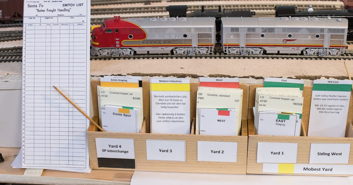 The Peavine & Santa Fe Model Railroad: Aids for operating the P&SF