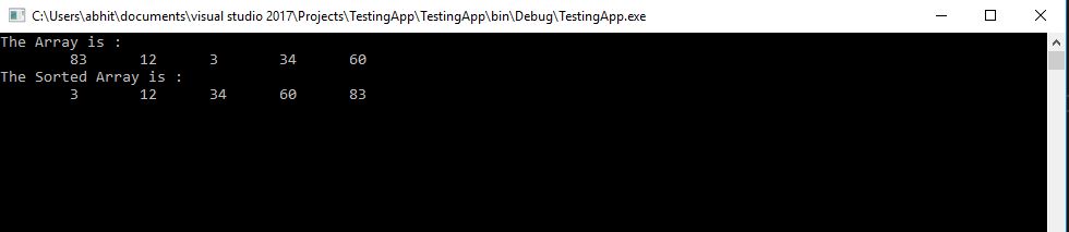 C# Programming Examples on Sorting ~ C# Techtics