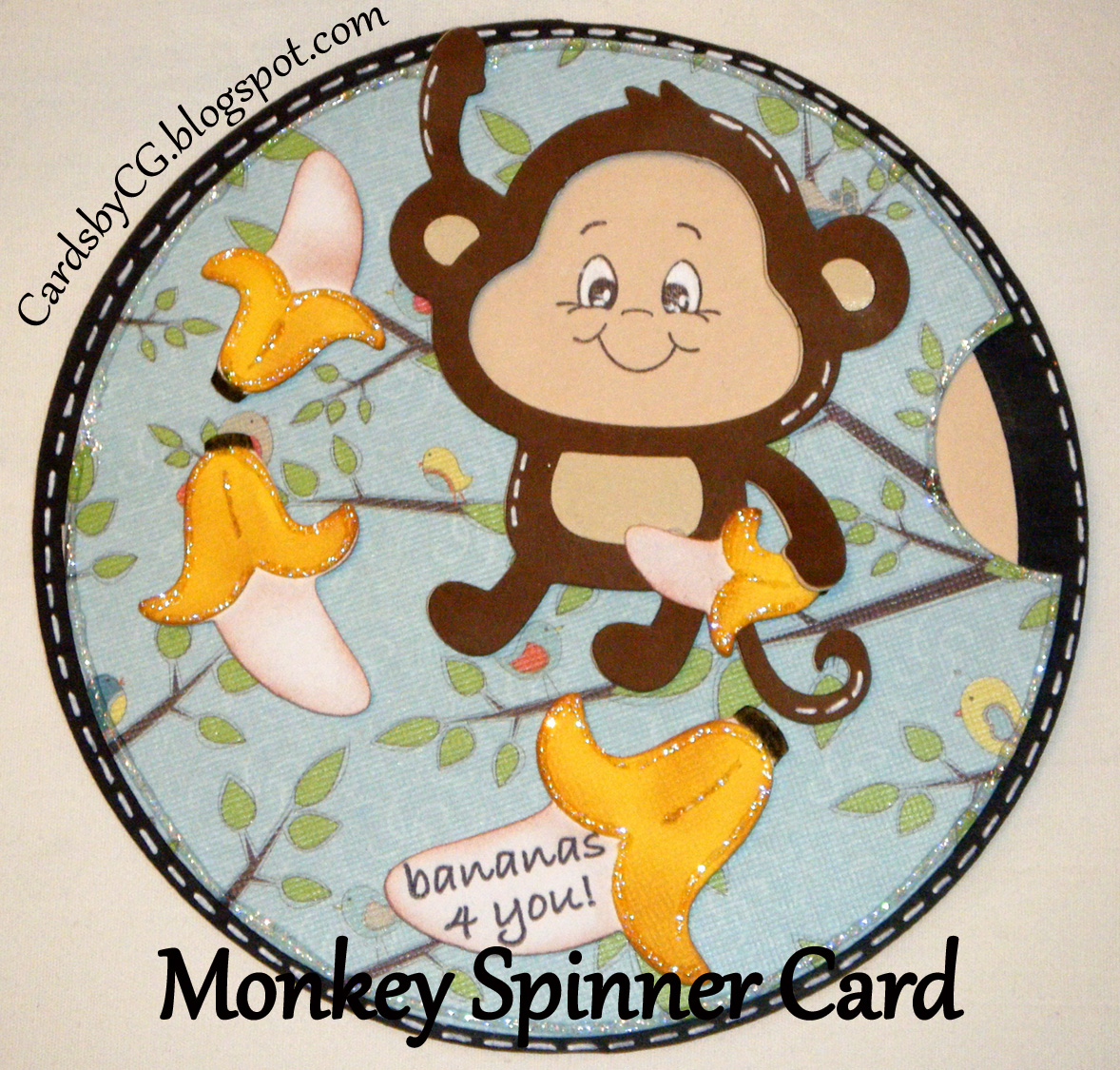 Cards by CG: Monkey Spinner Card + Tutorial