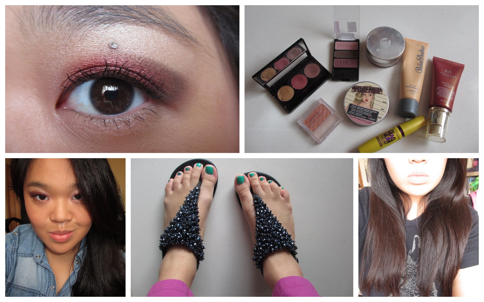 The Blackmentos Beauty Box: Fall FOTD: Rusty shimmery cranberry brown look!