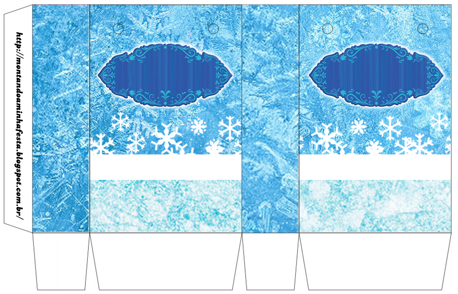 Frozen Background Style: Free Printable Boxes. - Oh My Fiesta! in english