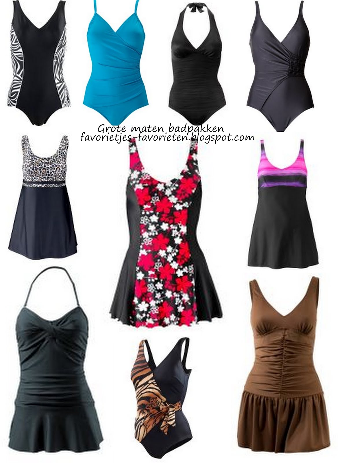 Corrigerende badpakken voor grote maten | Favorietjes Favorieten