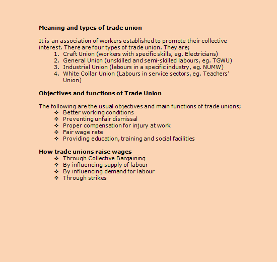 10: Trade Unions and their Role in the Economy - EconoMaldives ERROR ...
