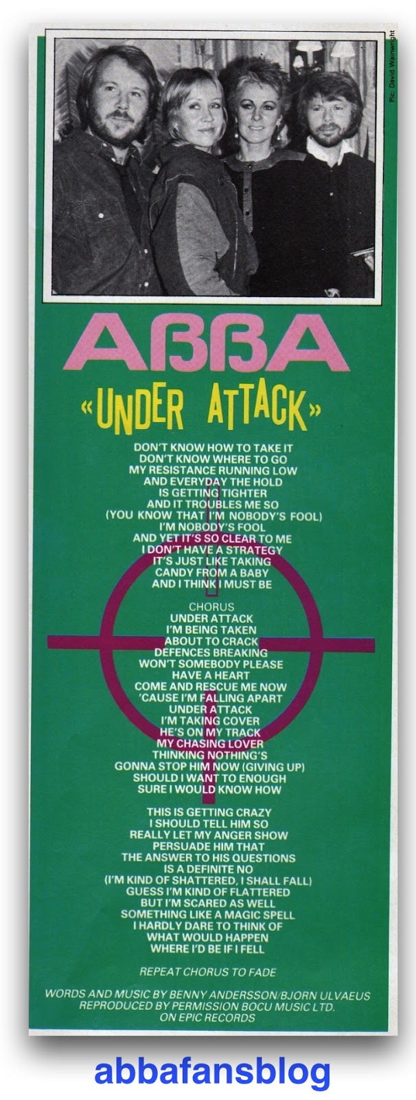 ABBA Fans Blog: Lyrics