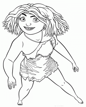 Rebelde Personaje de los Croods para Colorear y Pintar - COLOREA TUS ...