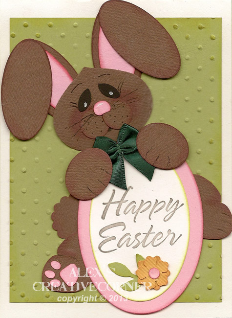 Alex's Creative Corner: Brown Bunny Easter Card