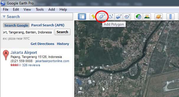 Menggambar Polygon di Google Earth ~ Lembah Kerinci