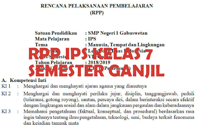 √ Perangkat Pembelajaran IPS SMP Kelas 7 Semester Ganjil (RPP Terbaru ...