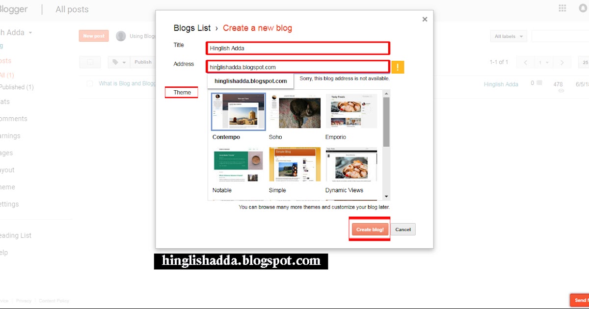 How To Create Free Blog