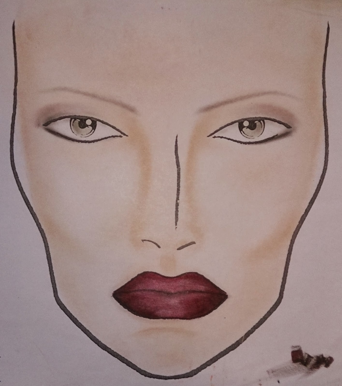 Victorian Gothic Horror: Estella Face Chart Initial Ideas
