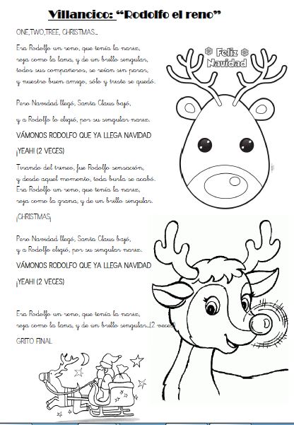La clase de Diego: VILLANCICO: "RODOLFO EL RENO"