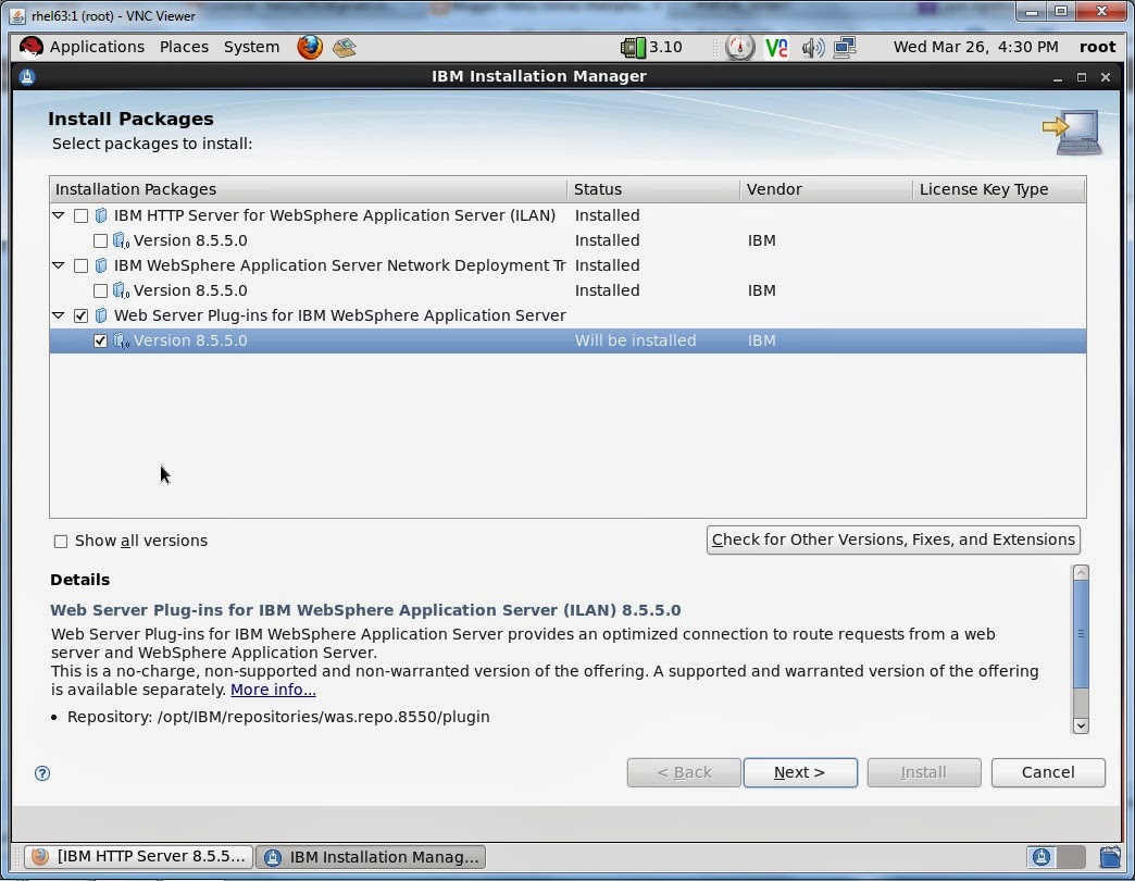 websphere-infra: Install IBM WebSphere Application Server 8.5.5 ND